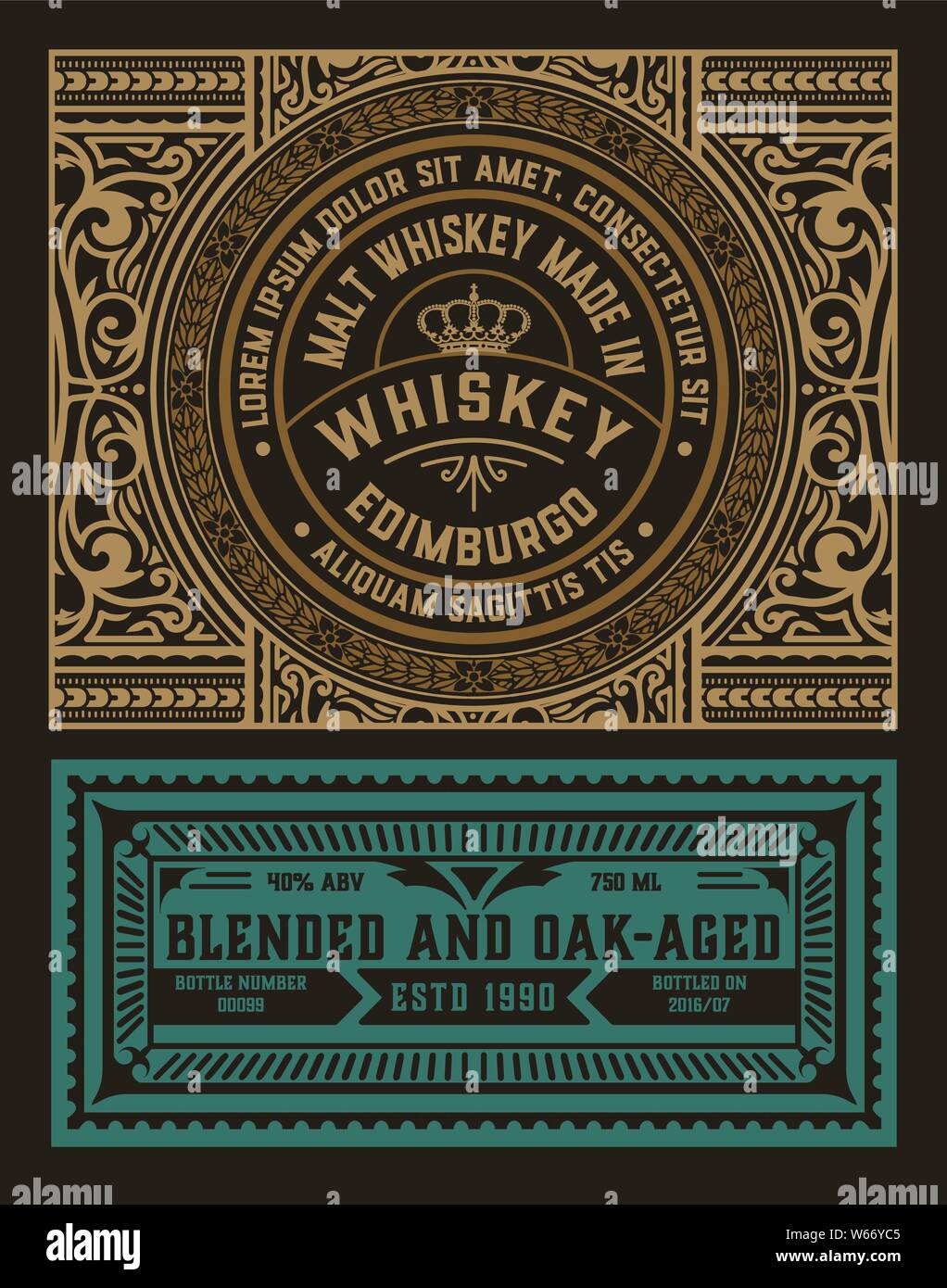Vintage label for liquor design Stock Vector Image & Art - Alamy