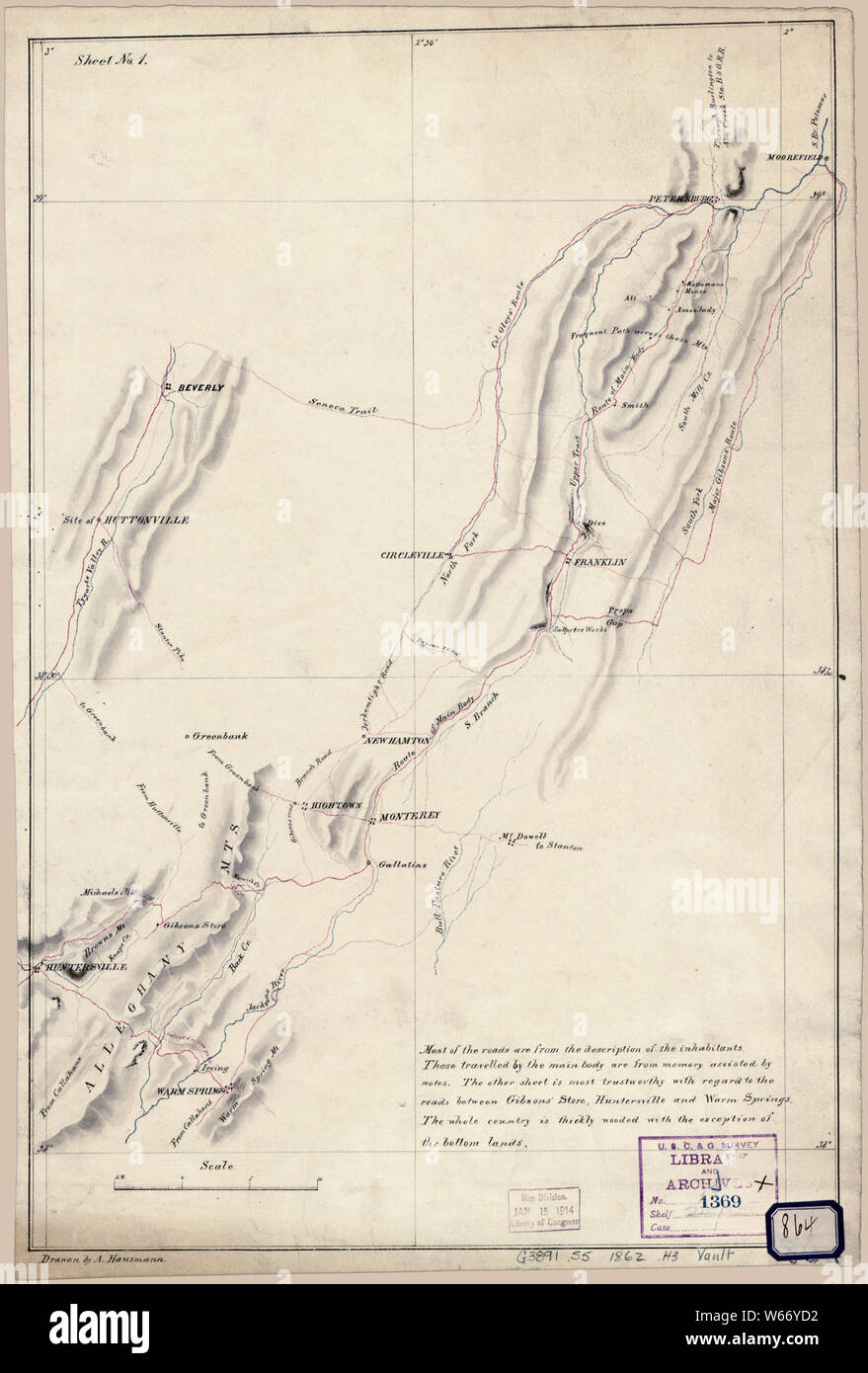 Civil War Maps 2277 Western Virginia from Petersburg to Warm Springs ...