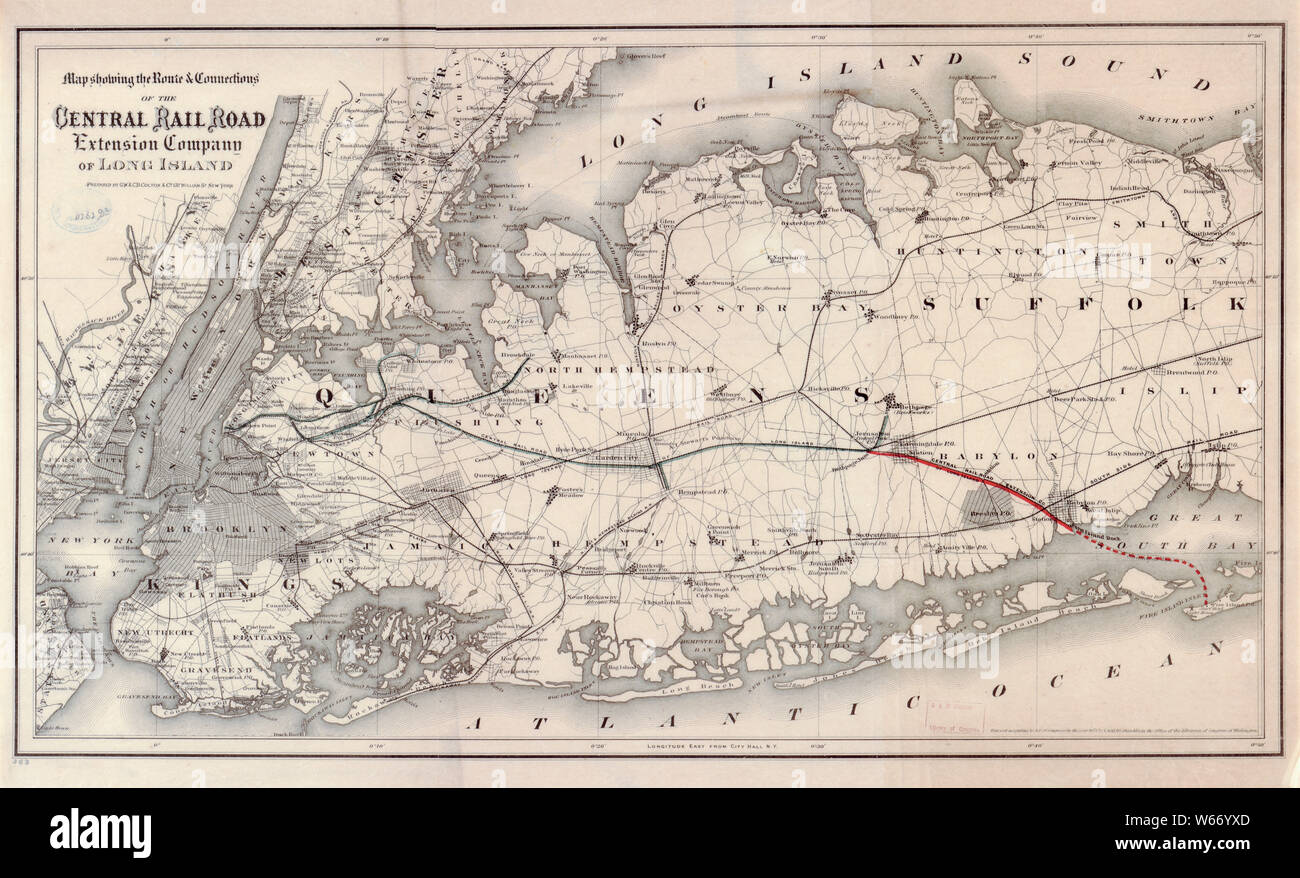 0001 Railroad Maps Map showing the route connections of the Central ...