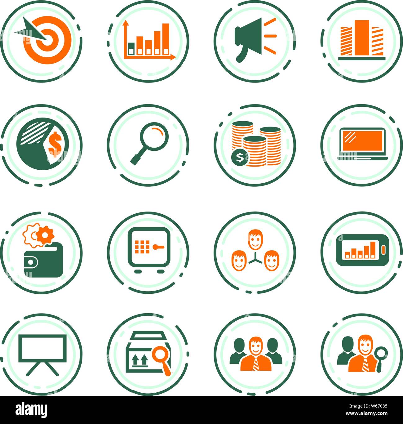 Marketing color vector icons for user interface design Stock Vector ...
