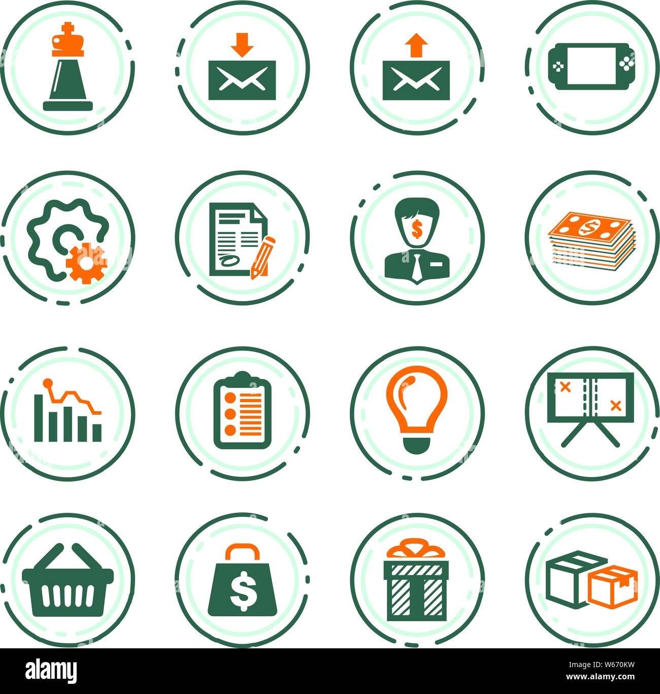 Marketing color vector icons for user interface design Stock Vector ...
