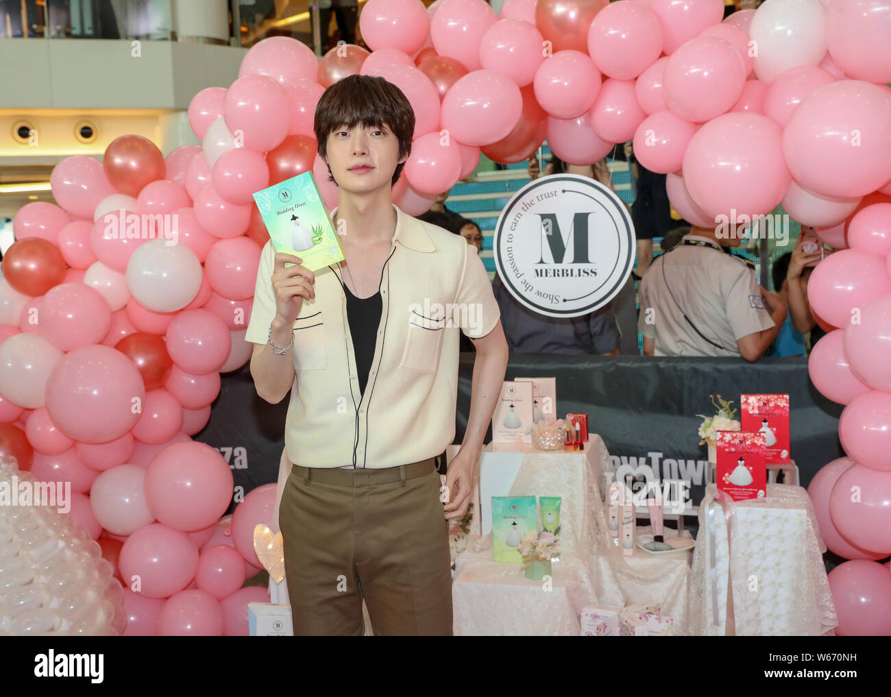 South Korean model and actor Ahn Jae-hyun attends a promotional event ...