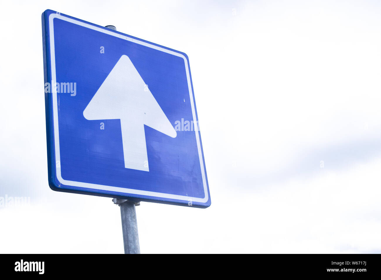 Dutch road sign: A directional road you can drive in from this side ...