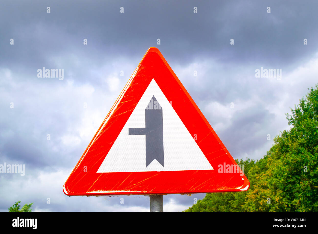 Dutch road sign: Road junction with priority over minor road from the ...