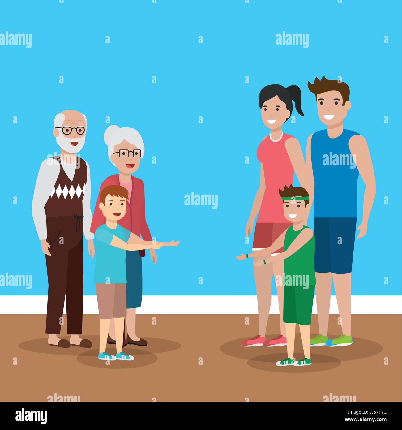 people family flat design image Stock Vector Image & Art - Alamy