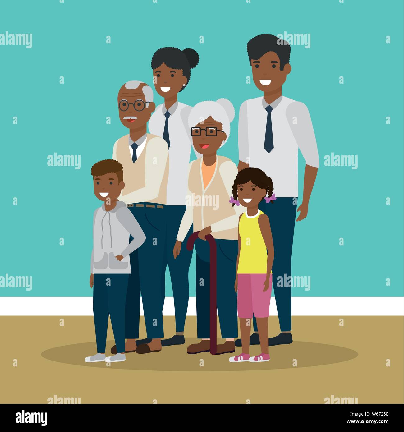 people family flat design image Stock Vector Image & Art - Alamy
