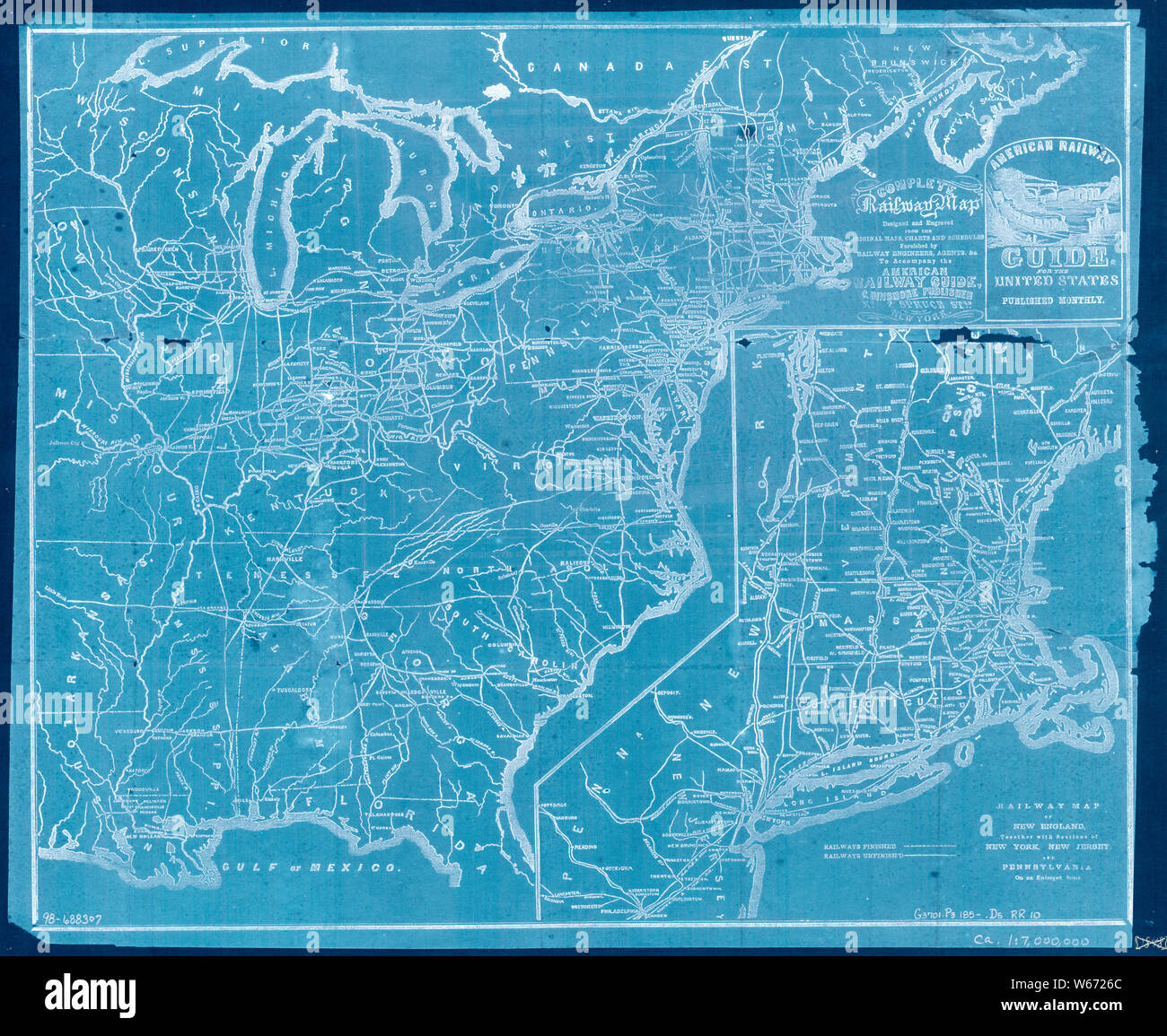 0009 Railroad Maps Complete railway map designed and engraved from the ...