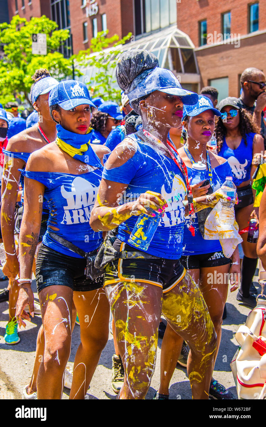 Caribbean parade in downtown Montreal Stock Photo - Alamy