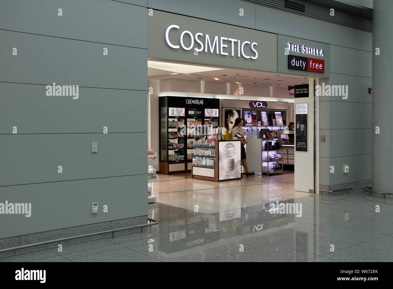 --FILE--View of a cosmetics duty-free shop at the Incheon International ...