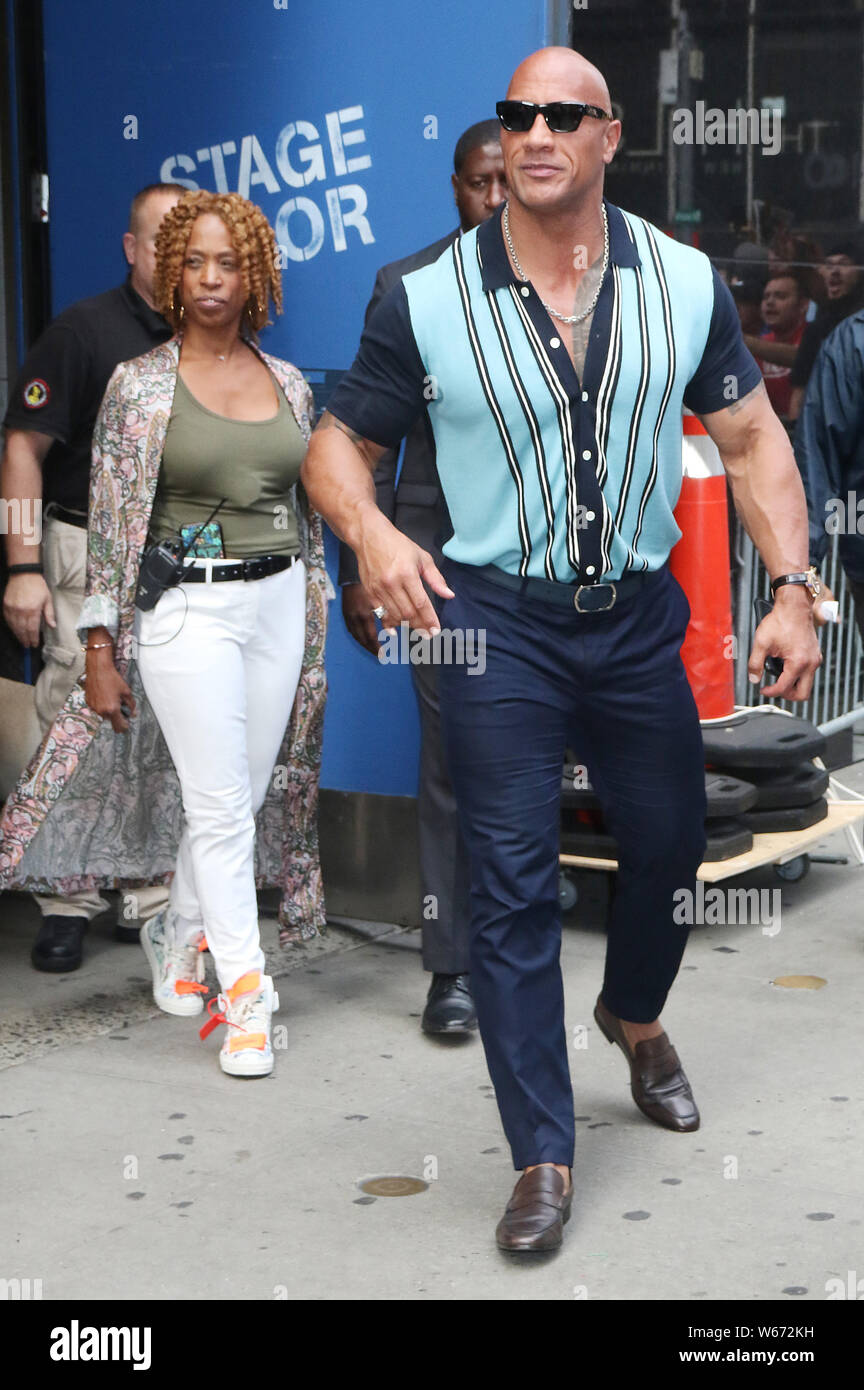 New York, NY, USA. 31st July, 2019. Dwayne Johnson at Good Morning ...