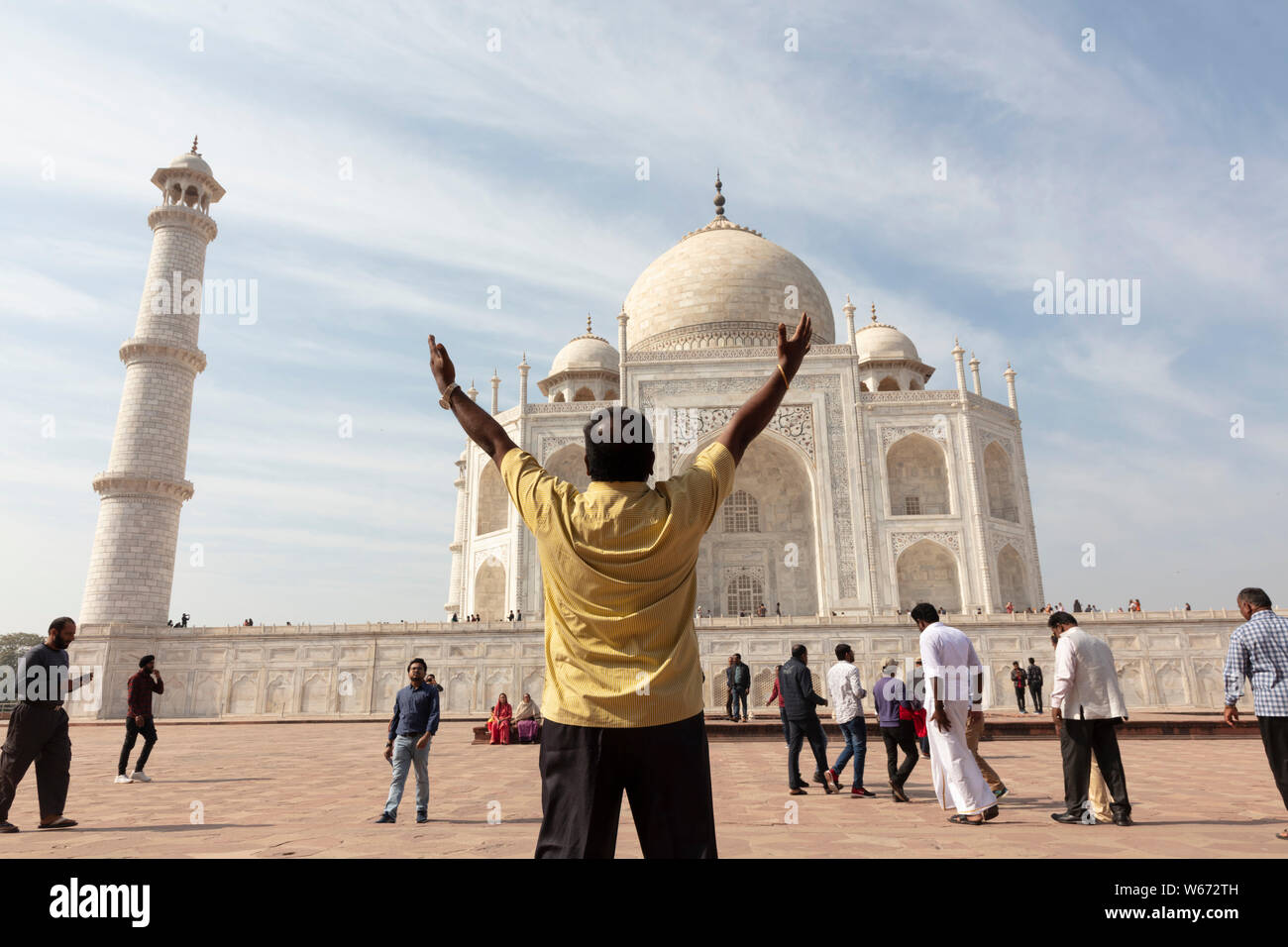 happy man on taj mahal, india, 2019 Stock Photo - Alamy
