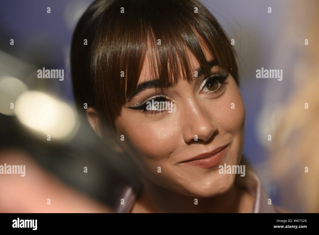 Spanish singer Aitana Ocaña attends a photocall before her concert at ...