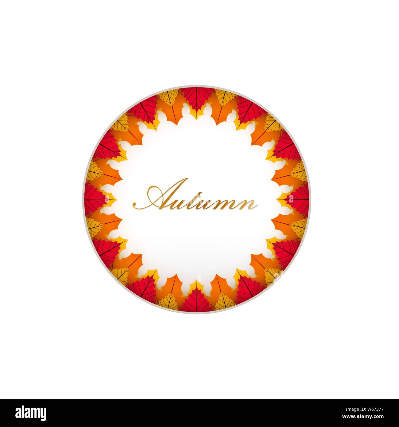 Autumn background layout decorate with leaves. Autumn vector design ...