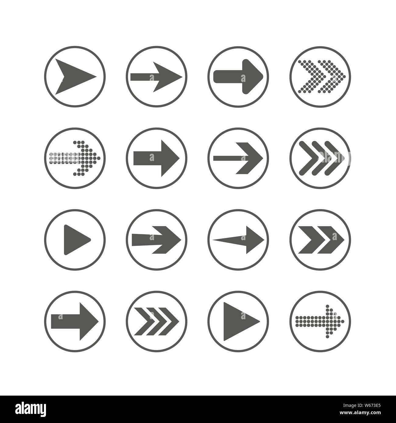 Vector illustration, flat design. Arrow icon set Stock Vector Image ...