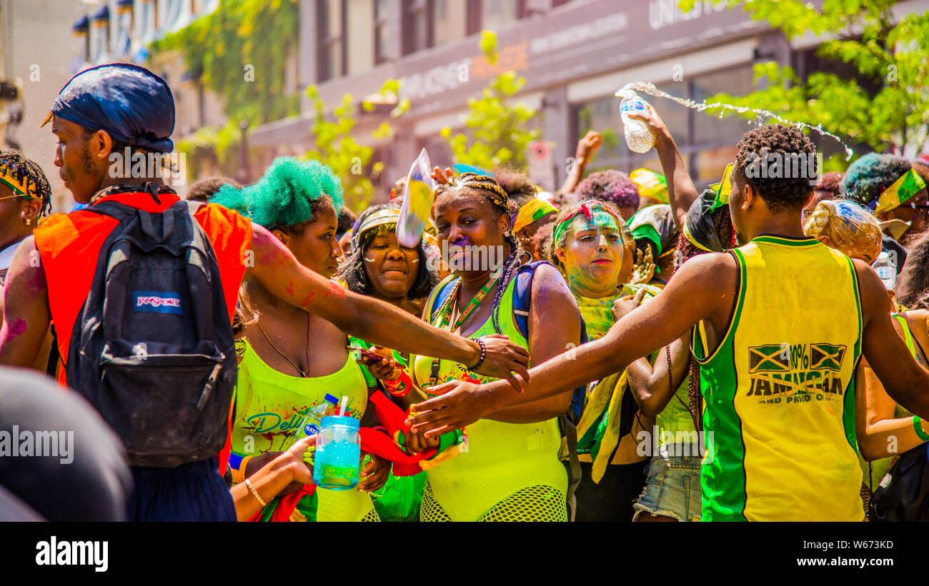 Caribbean parade in downtown Montreal Stock Photo - Alamy