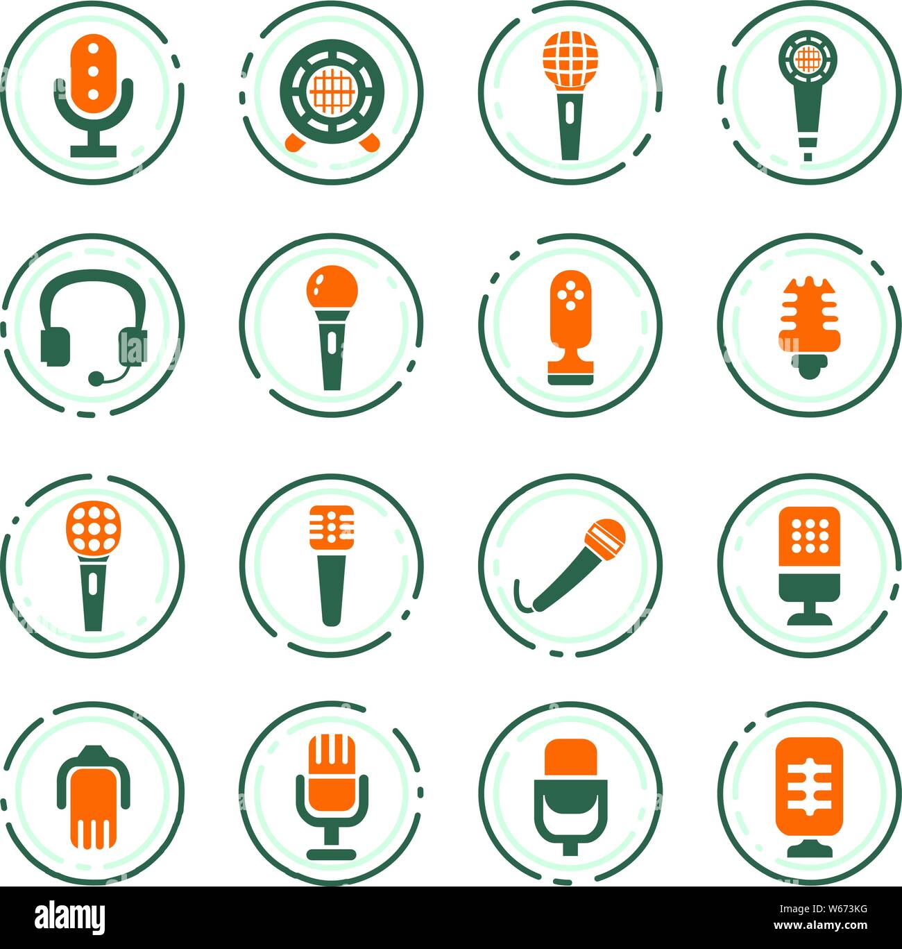 Microphone icon set for web sites and user interface Stock Vector Image ...