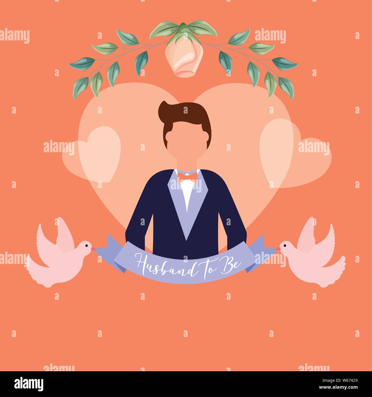 Groom avatar with wedding suit vector design Stock Vector Image & Art ...