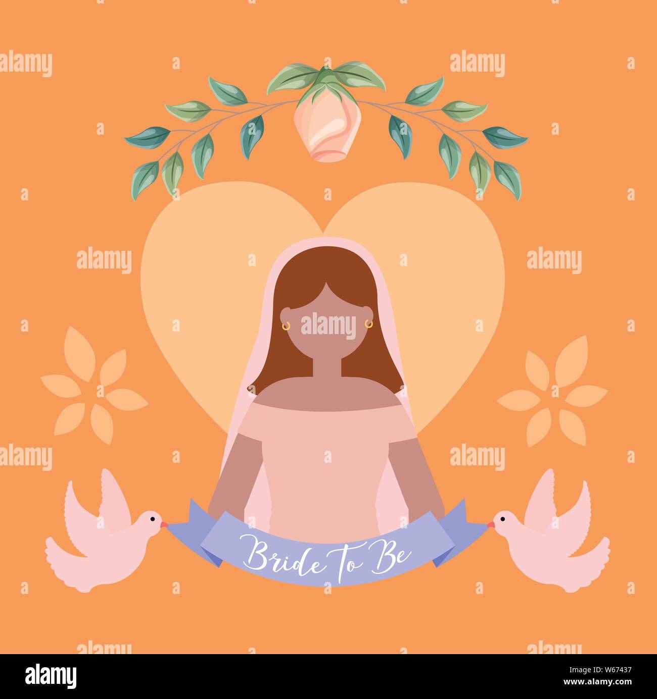 Bride avatar with wedding dress vector design Stock Vector Image & Art ...