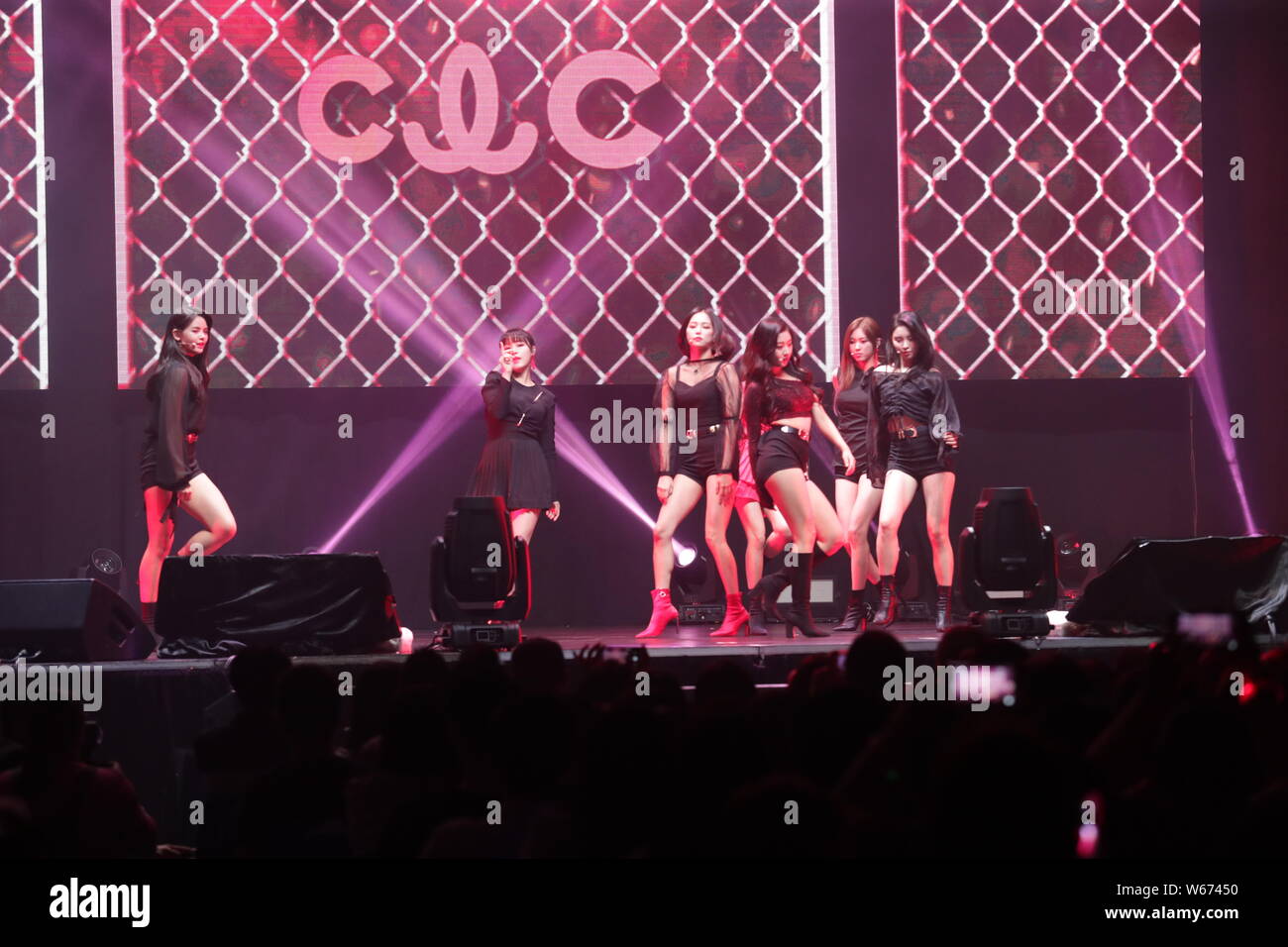 Members of South Korean girl group CLC perform at the concert in Hong ...