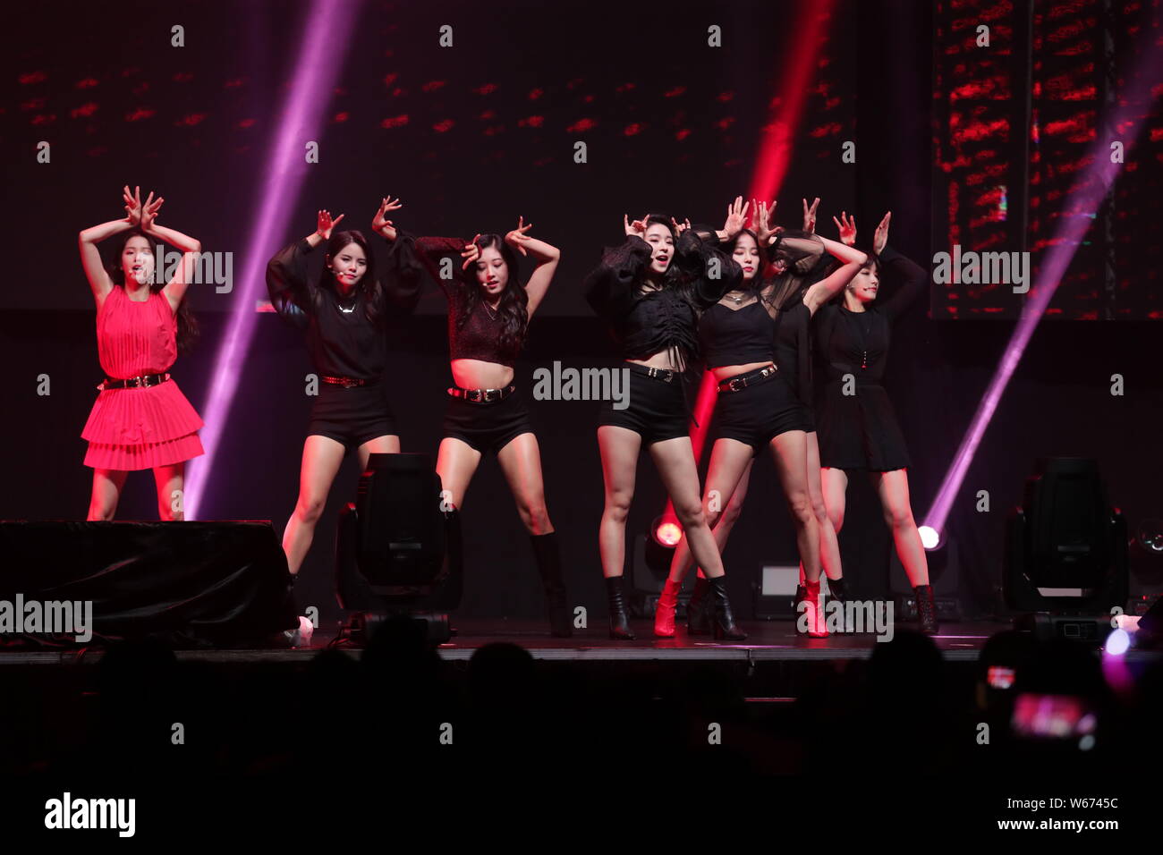 Members of South Korean girl group CLC perform at the concert in Hong ...
