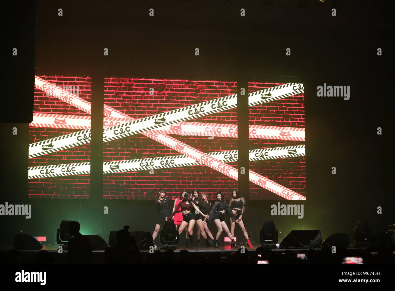 Members of South Korean girl group CLC perform at the concert in Hong ...