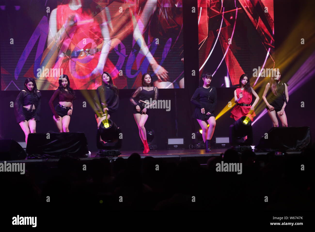 Members of South Korean girl group CLC perform at the concert in Hong ...