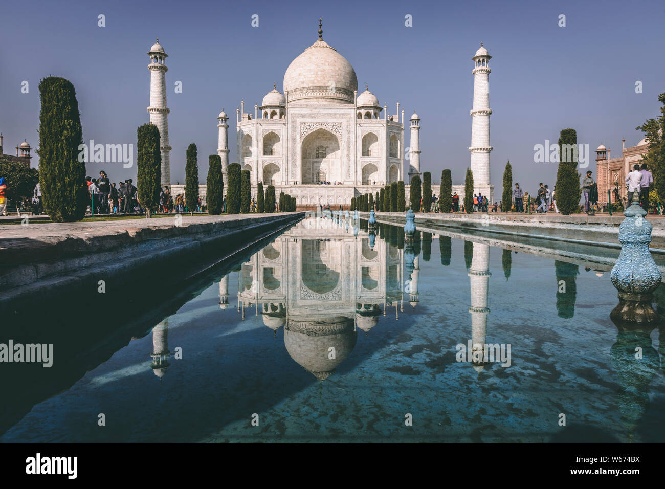 The Taj Mahal is an ivory-white marble mausoleum on the south bank of ...