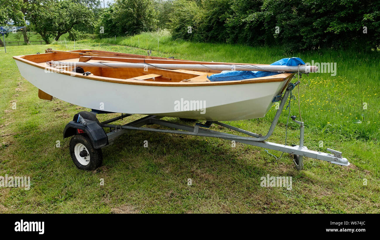 Home built Mirror dinghy just before being sold, Colemans Hill Farm, UK ...