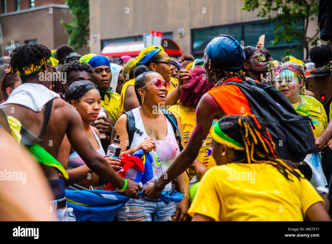 Caribbean parade in downtown Montreal Stock Photo - Alamy