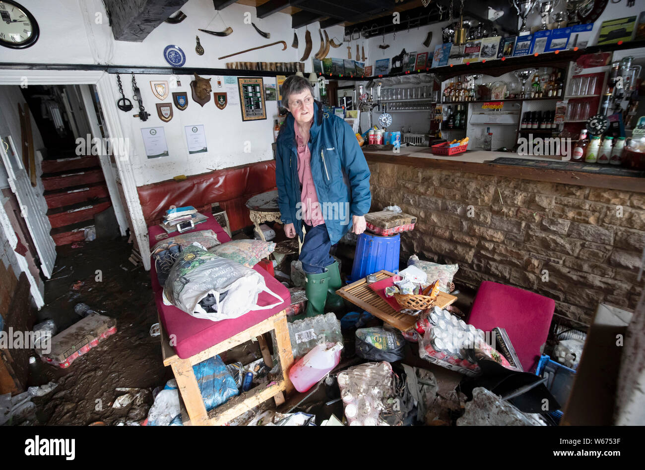 Rowena Hutchinson, owner of the Red Lion Inn in Langthwaite, North ...