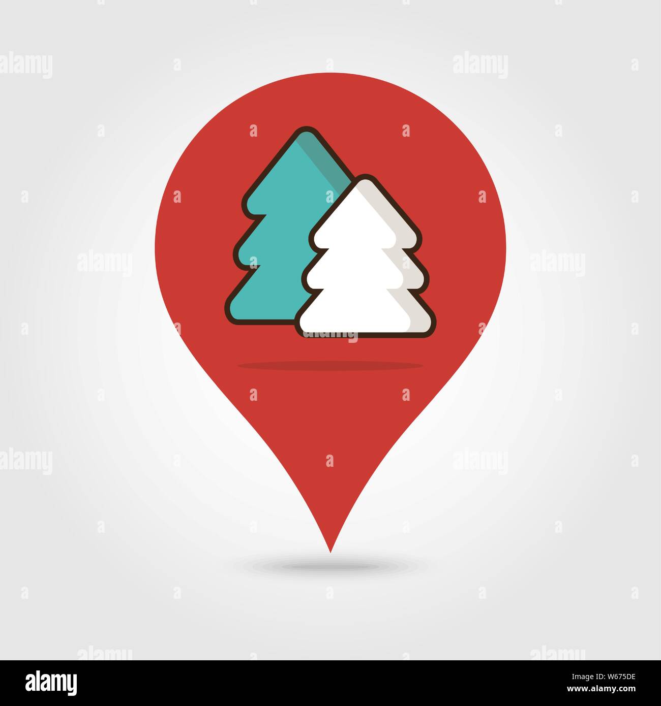 Forest map pin icon, map pointer, vector illustration eps 10 Stock ...
