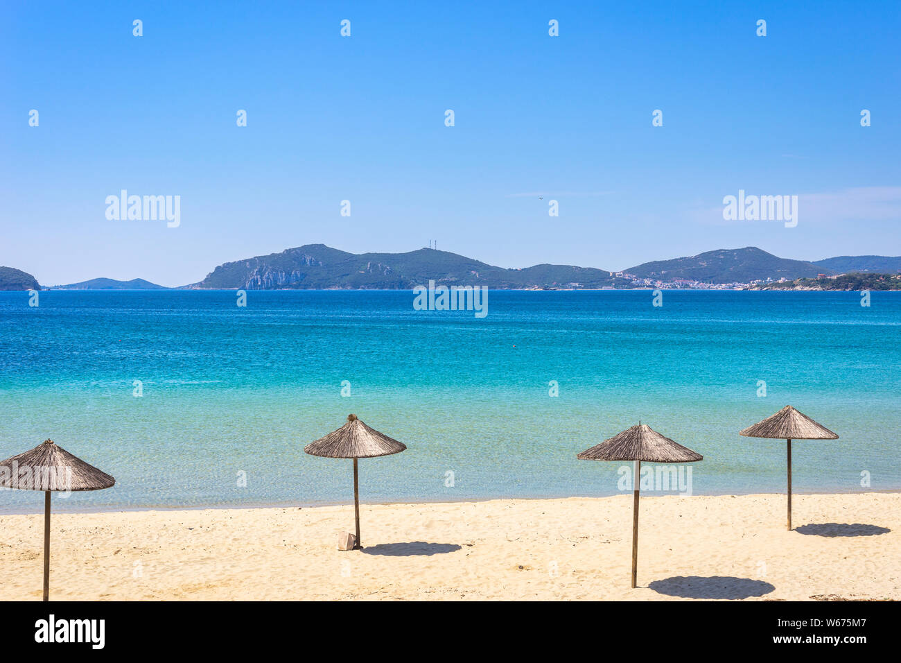 Beautiful sandy beach with crystal clear water in Palio village near ...