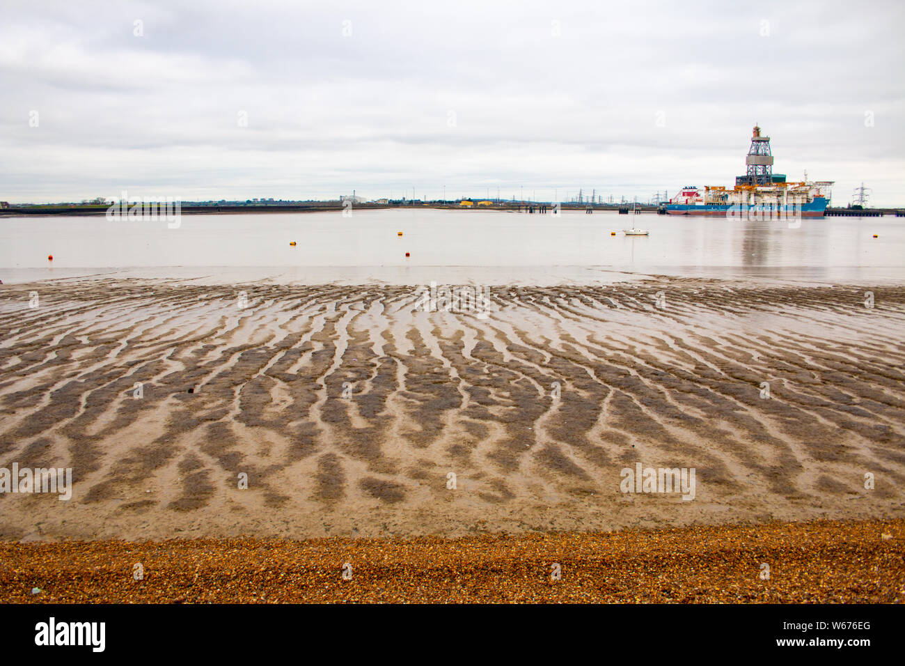 Shot from the Gravesend pier, this shows the Tilbury to Gothenburg ...