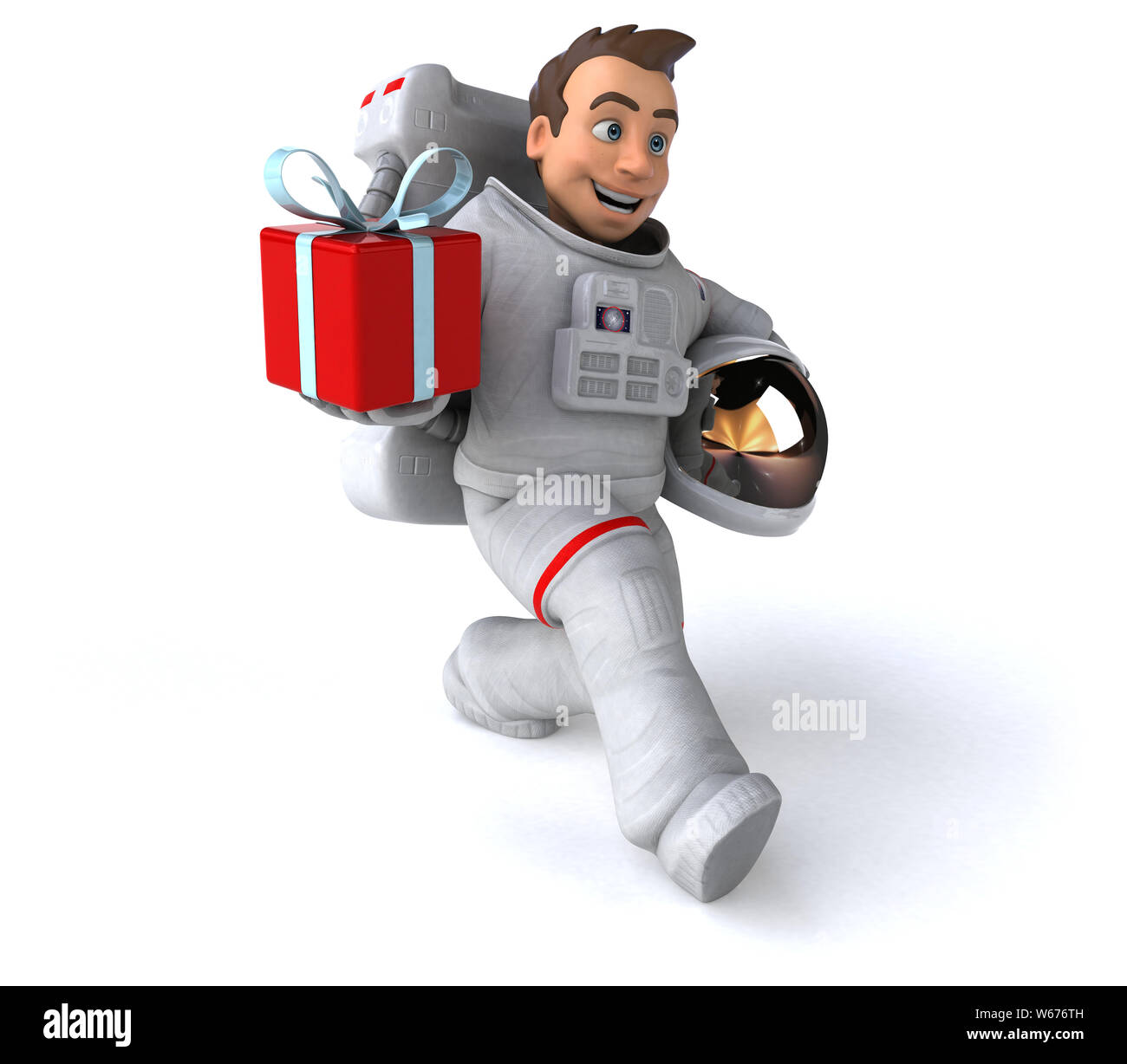Fun astronaut - 3D Illustration Stock Photo - Alamy