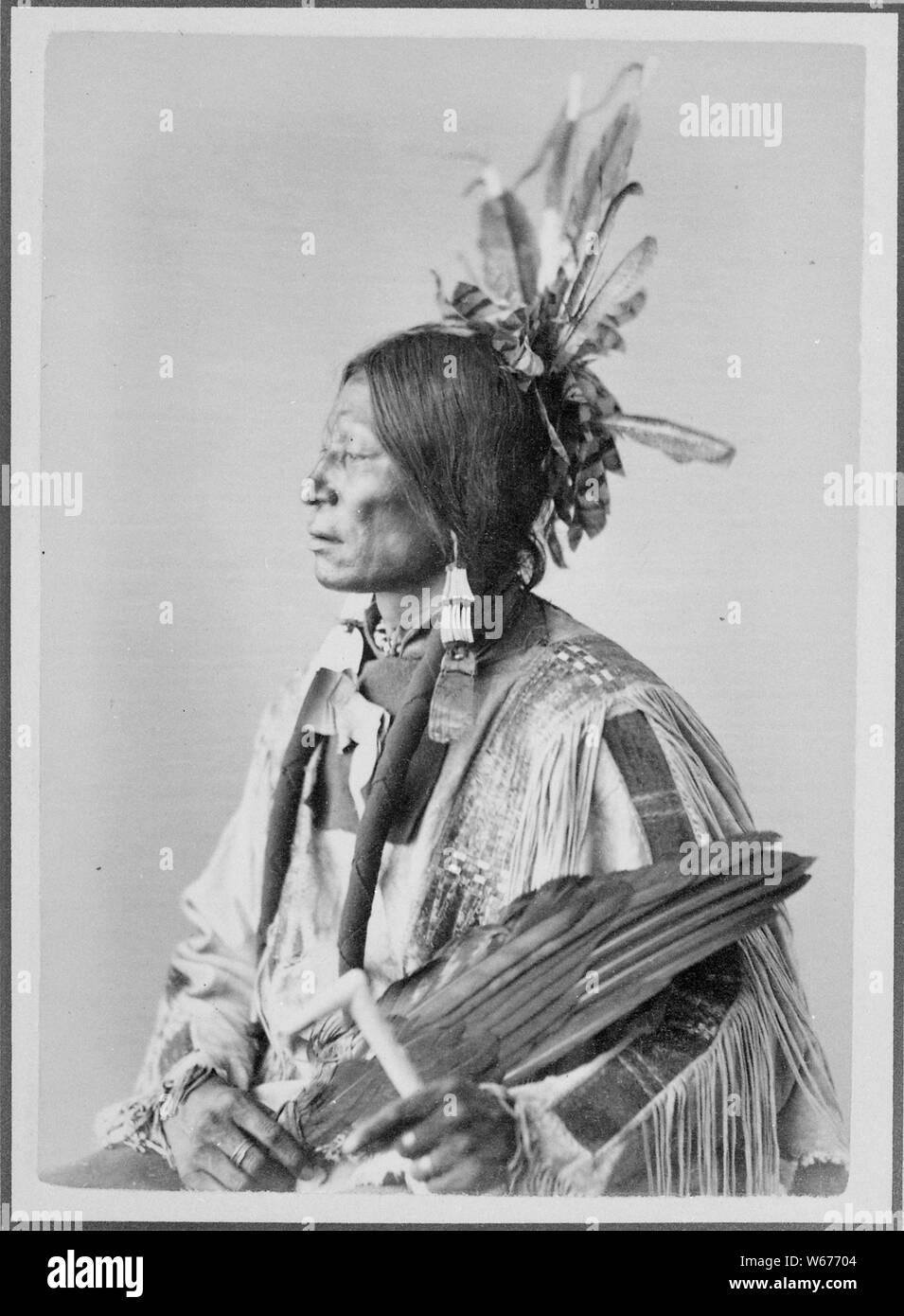 Many Horns-Hatona. Tachana, Sioux, 1872 Stock Photo - Alamy