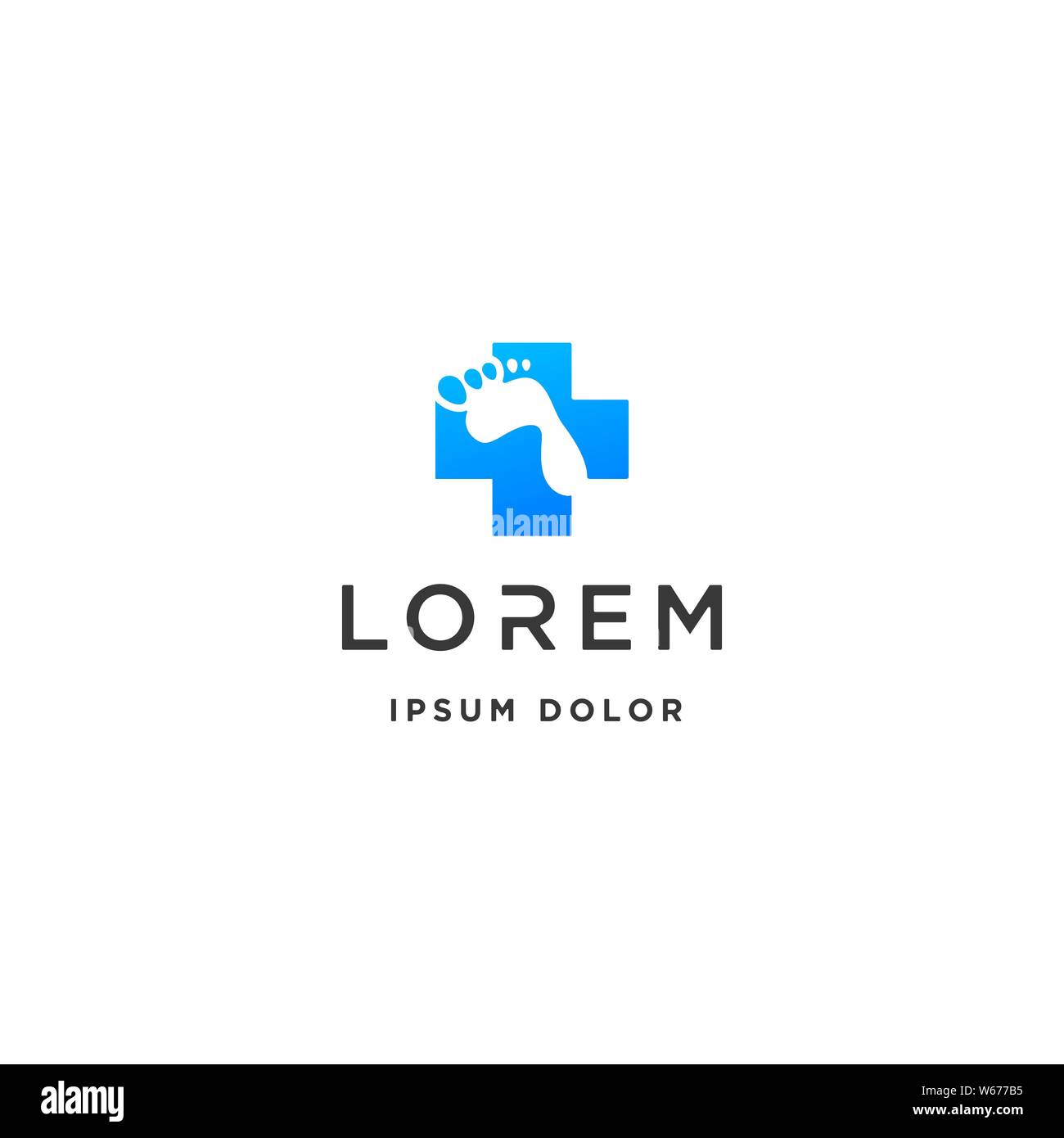 Foot logo design vector abstract colorful symbol Stock Vector Image ...