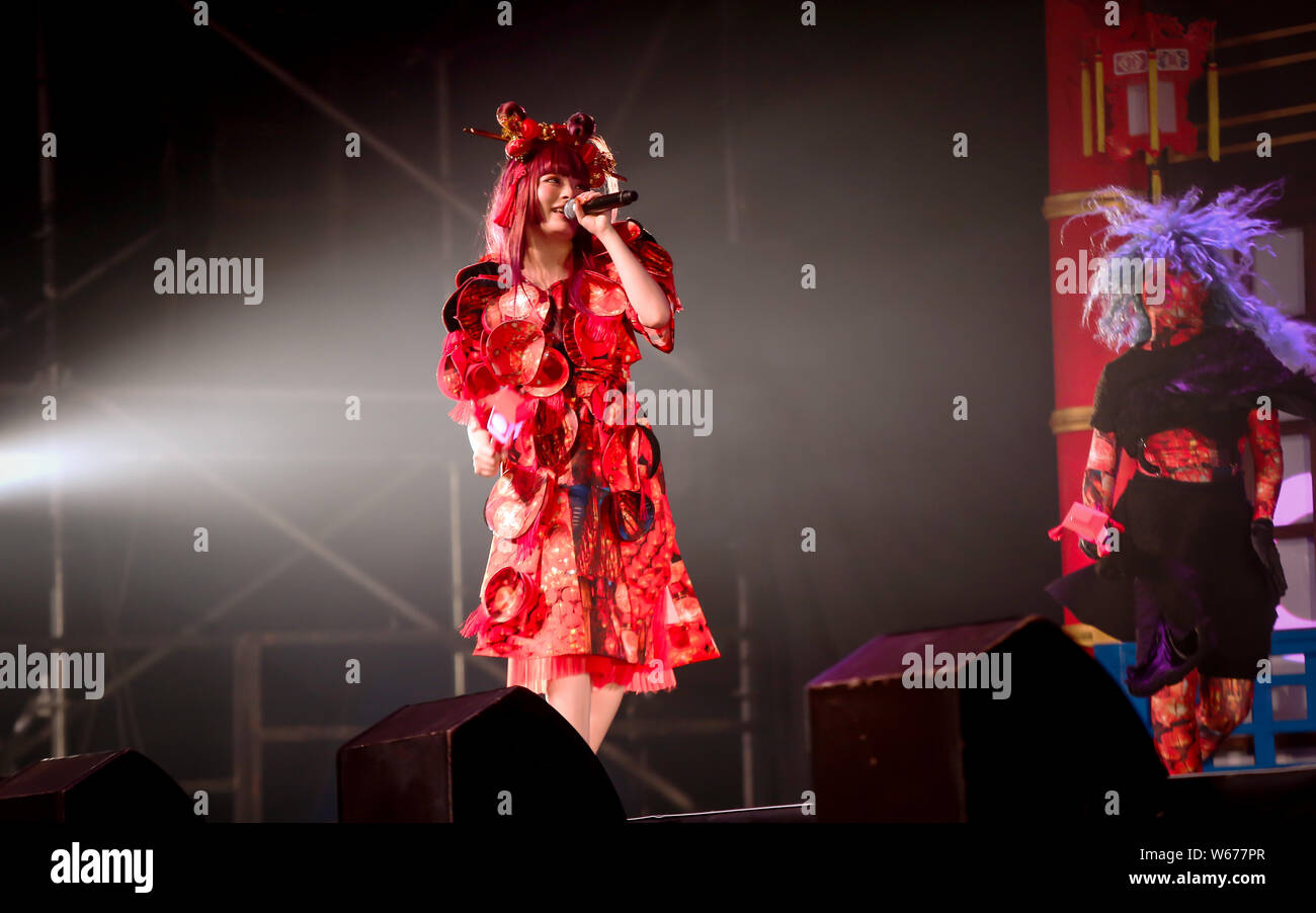 Japanese singer and model Kyary Pamyu Pamyu performs during the Kyary ...