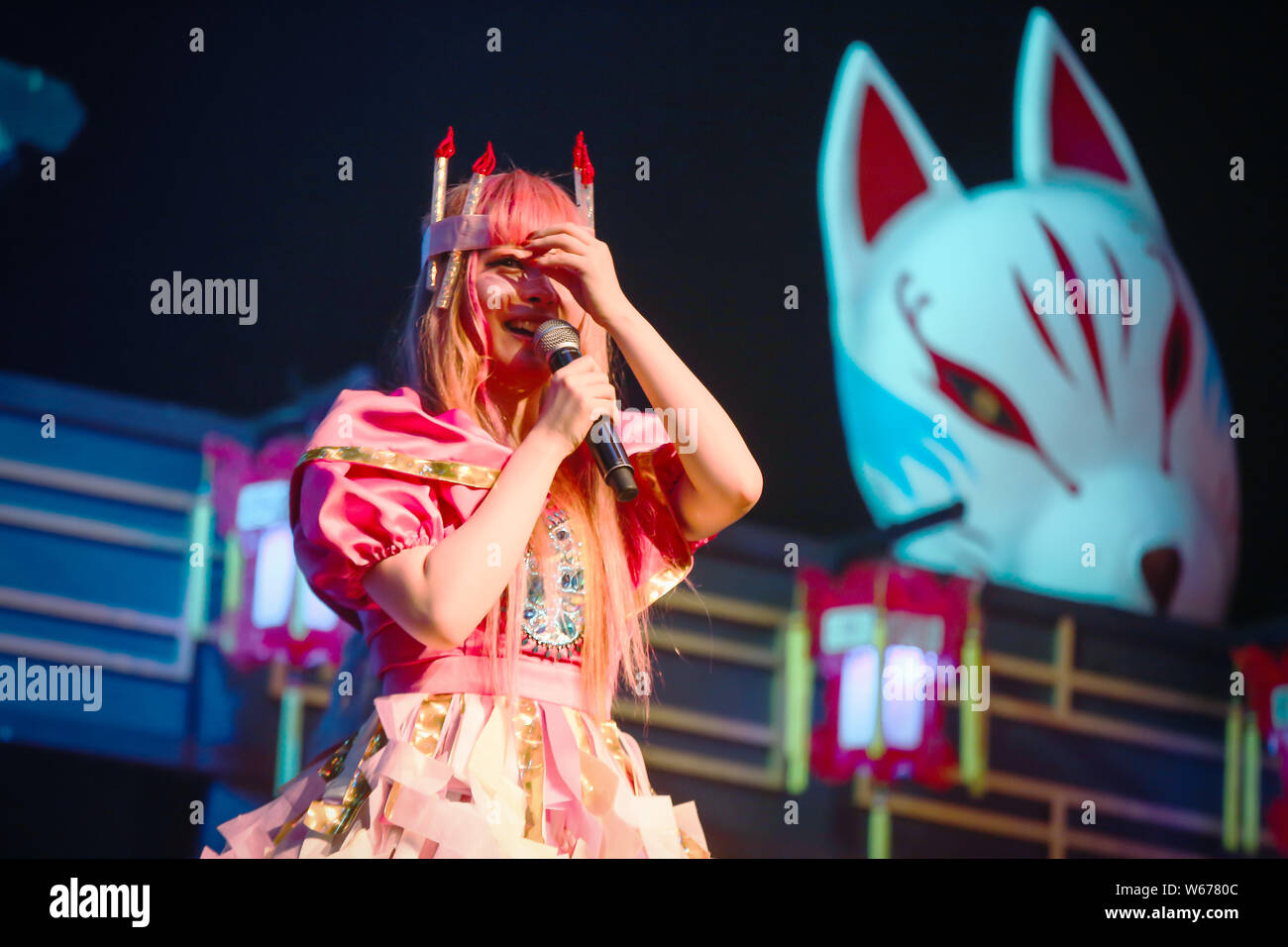 Japanese singer and model Kyary Pamyu Pamyu performs during the Kyary ...