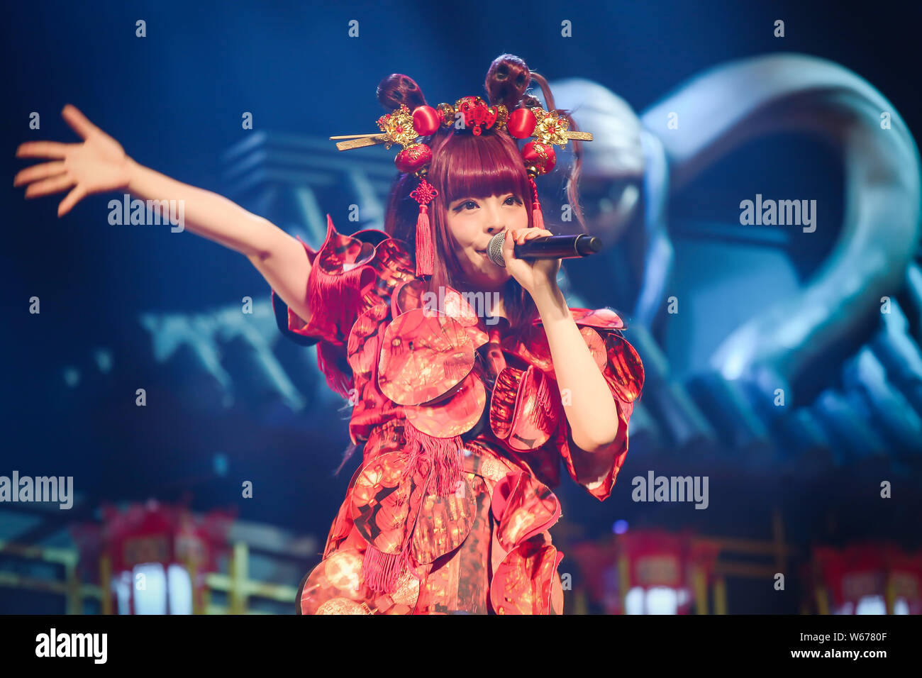 Japanese singer and model Kyary Pamyu Pamyu performs during the Kyary ...