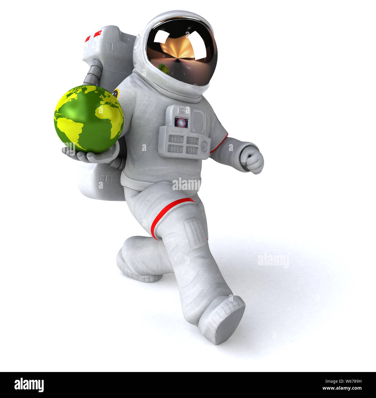 Fun astronaut - 3D Illustration Stock Photo - Alamy