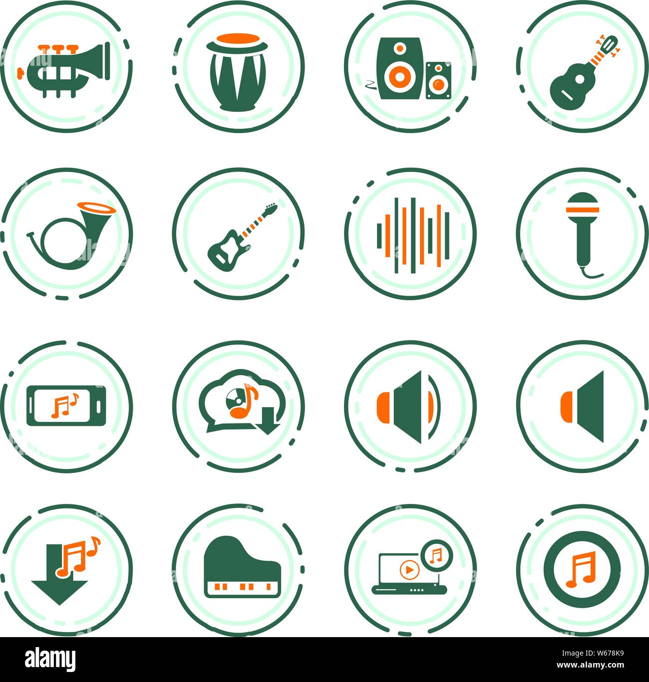 Musical note music ringtone icon Cut Out Stock Images & Pictures - Alamy