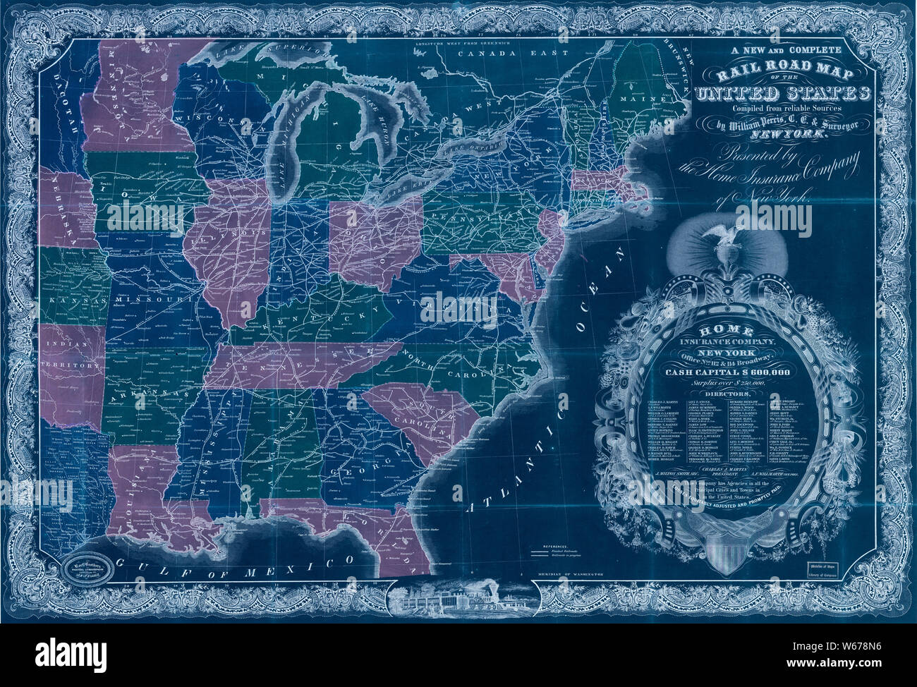 New york rail road map hi-res stock photography and images - Alamy