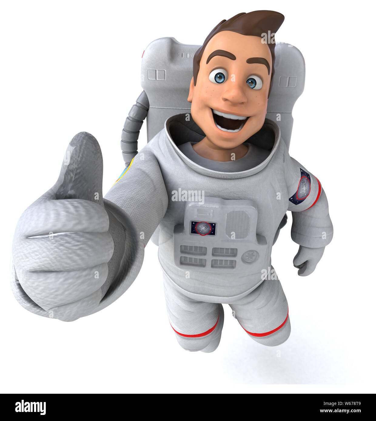 Fun astronaut - 3D Illustration Stock Photo - Alamy
