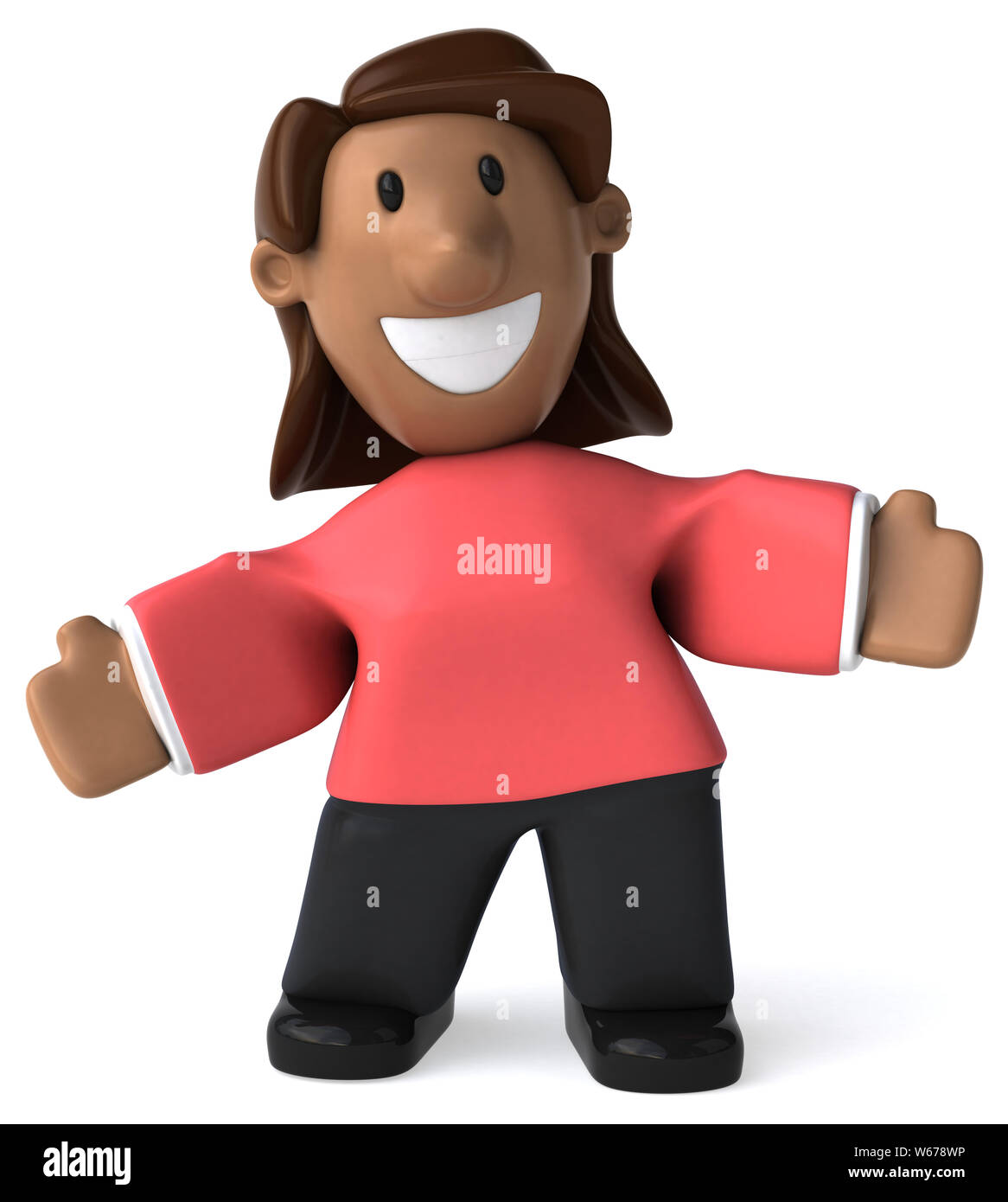 Cartoon woman - 3D Illustration Stock Photo - Alamy