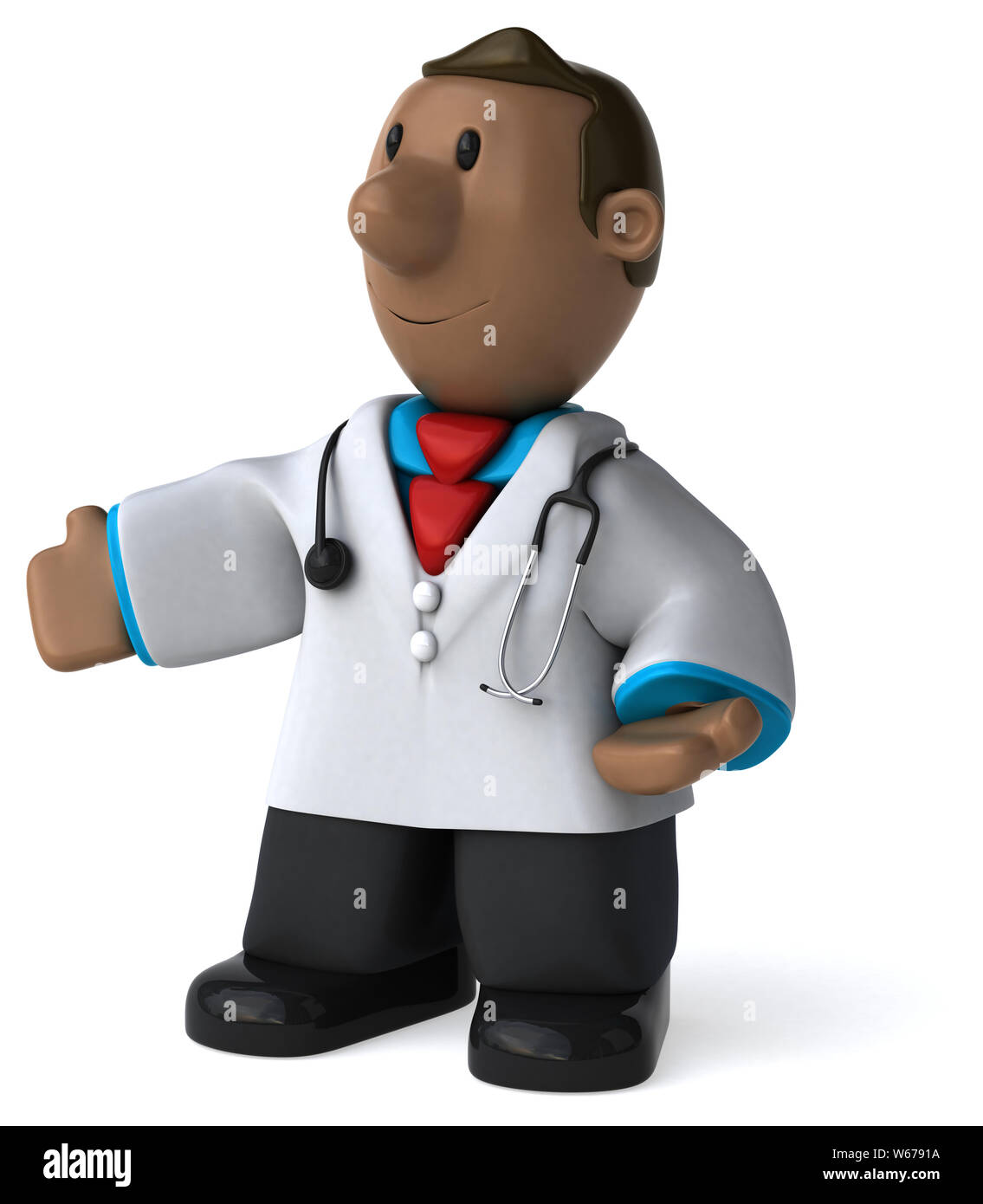 Fun doctor - 3D Illustration Stock Photo - Alamy