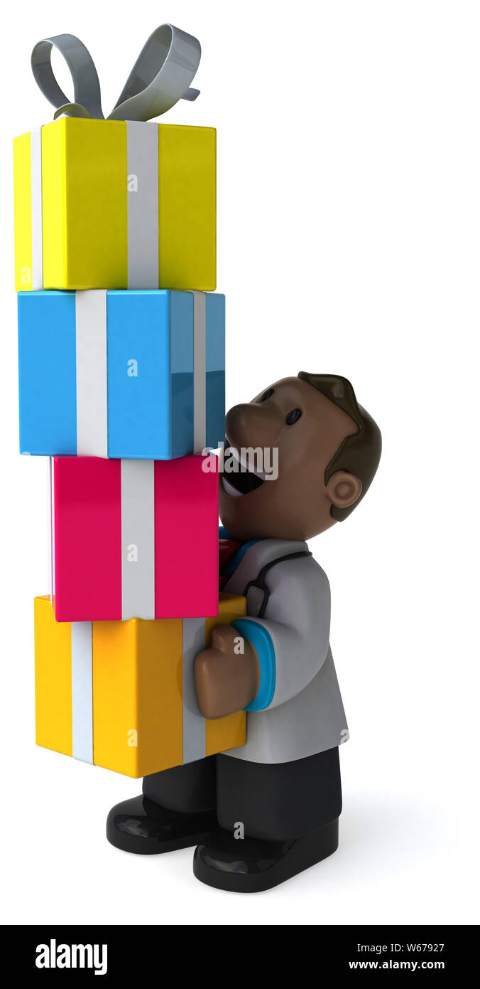 Fun doctor - 3D Illustration Stock Photo - Alamy
