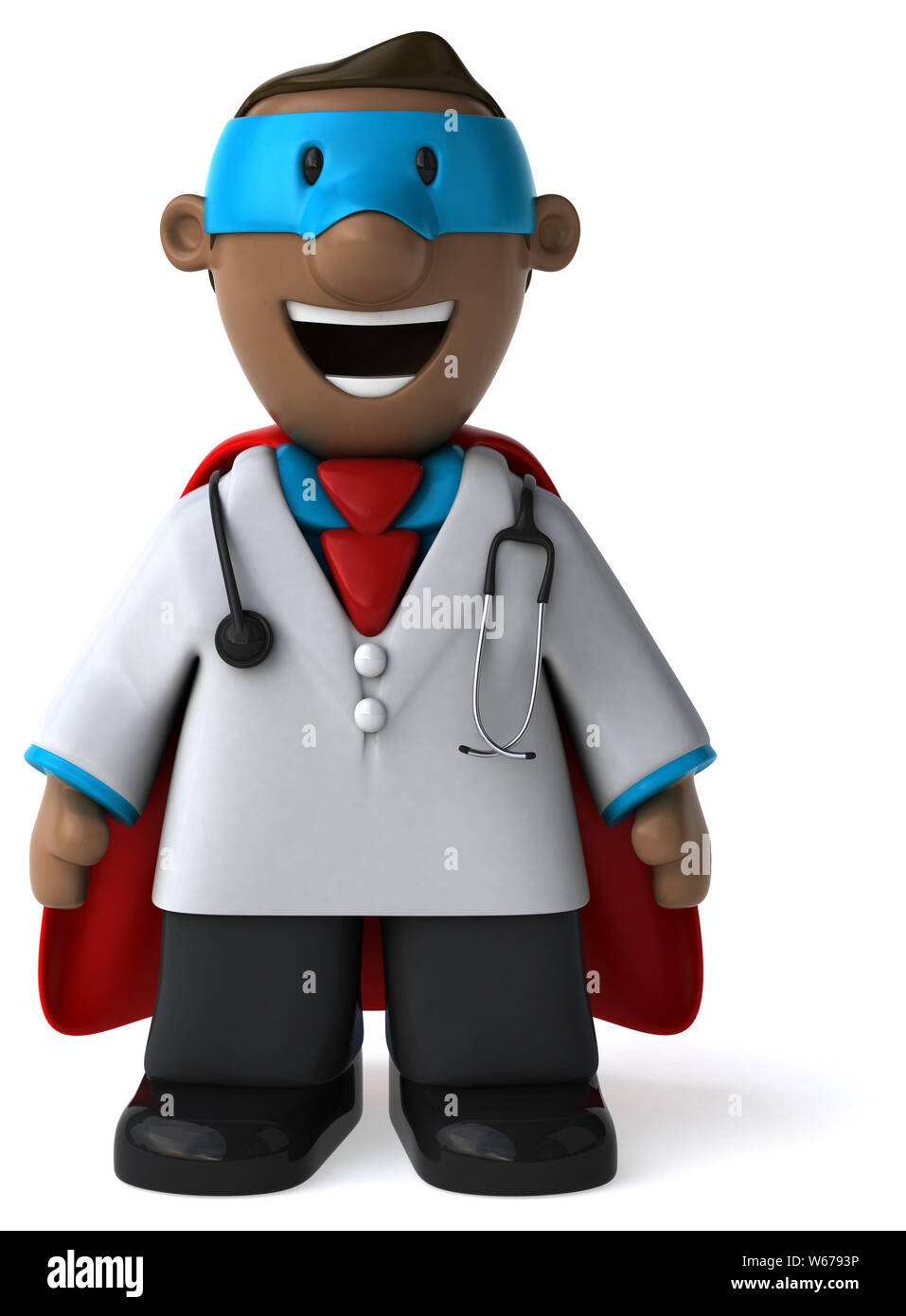 Fun doctor - 3D Illustration Stock Photo - Alamy