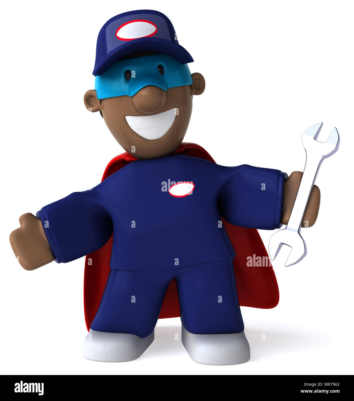 Fun mechanic - 3D Illustration Stock Photo - Alamy