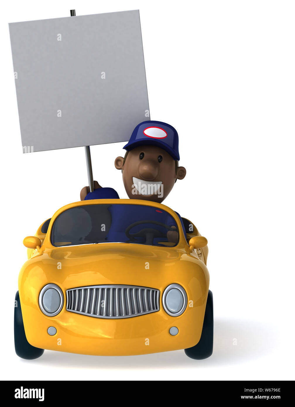 Fun mechanic - 3D Illustration Stock Photo - Alamy