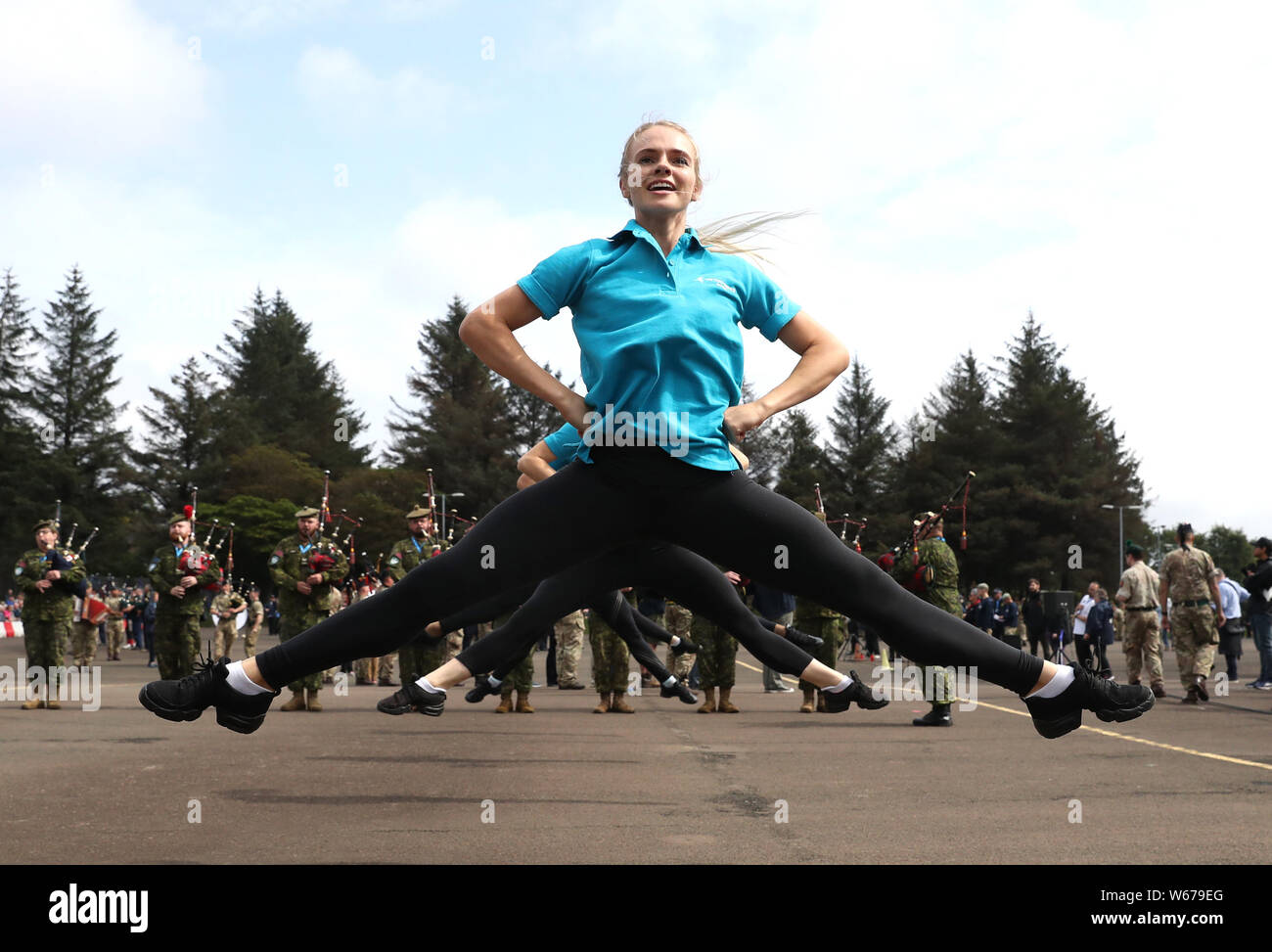 Highland dancers during a rehearsal of the Royal Edinburgh Military ...